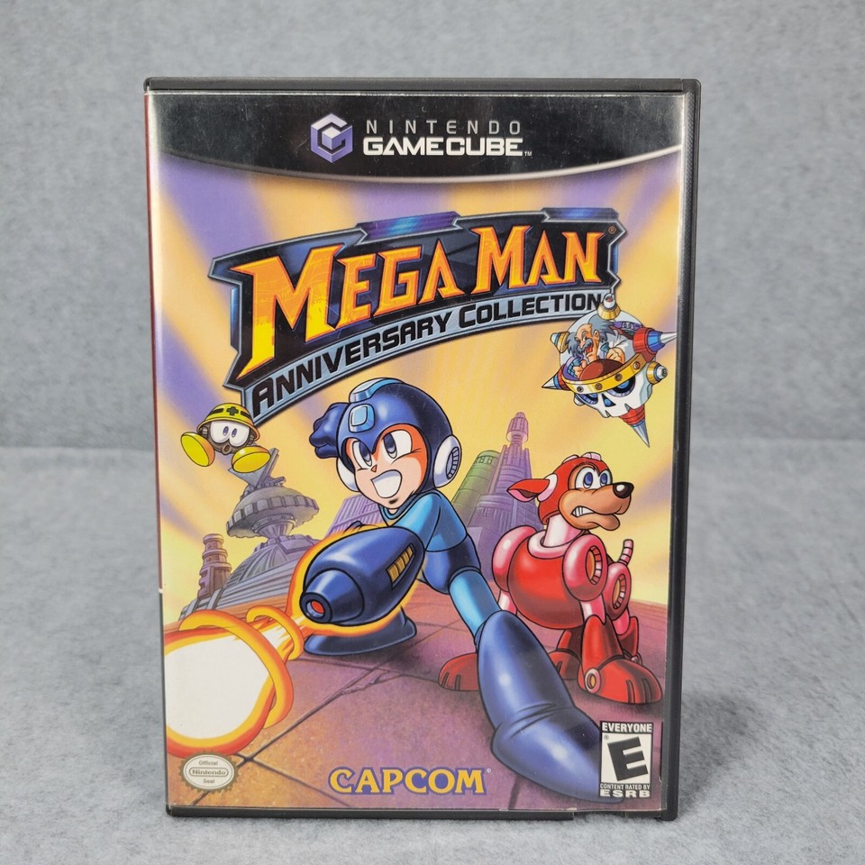 Mega Man Anniversary Collection (Nintendo GameCube, 2004) COMPLETE w ...