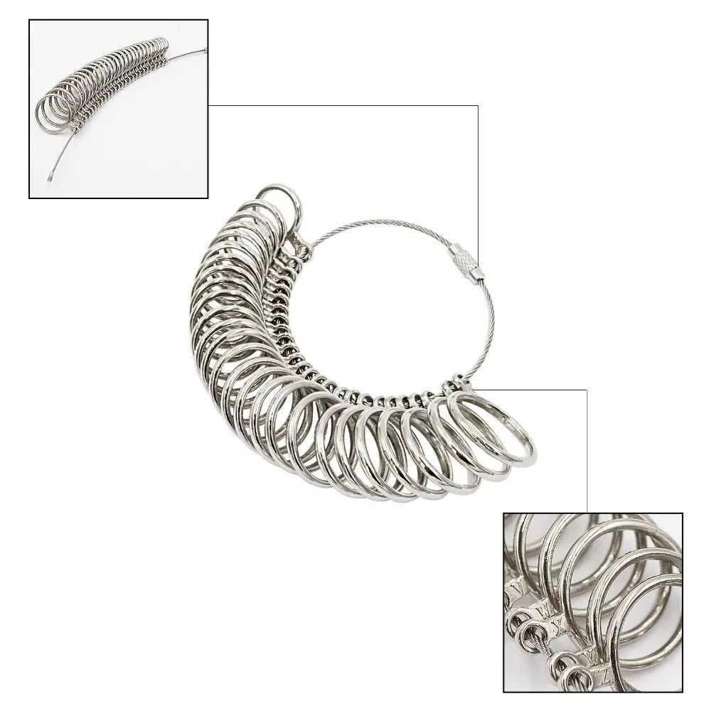 Ring Sizer Measuring Tool Ring Mandrel Finger Size Gauge US UK EU ...