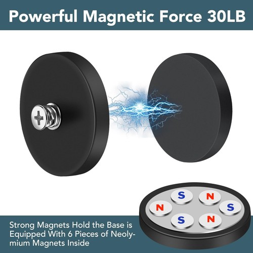 4Pcs Rubber Coated Anti-Scratch Mounting Magnets, Adhesive Power 30LBS ...