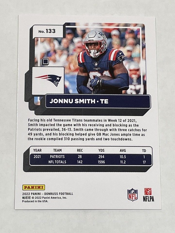 2022 Donruss Football #133 - Jonnu Smith - New England Patriots | eBay