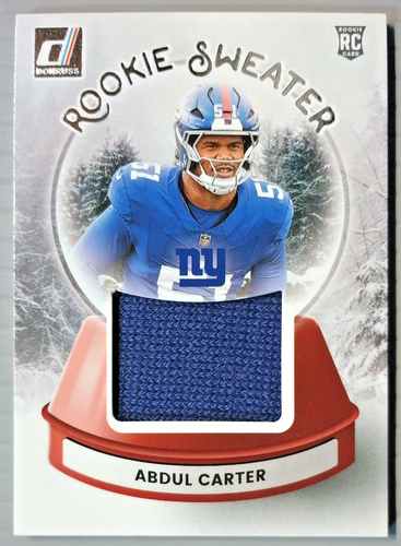 ABDUL CARTER 2025 RC DONRUSS HOLIDAY ROOKIE SWEATER #SWE-ACR | eBay
