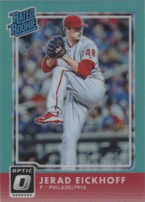 2016 Panini Donruss Optic - Rated Rookies Jerad Eickhoff #63 Aqua /299 (RC) for sale online | eBay