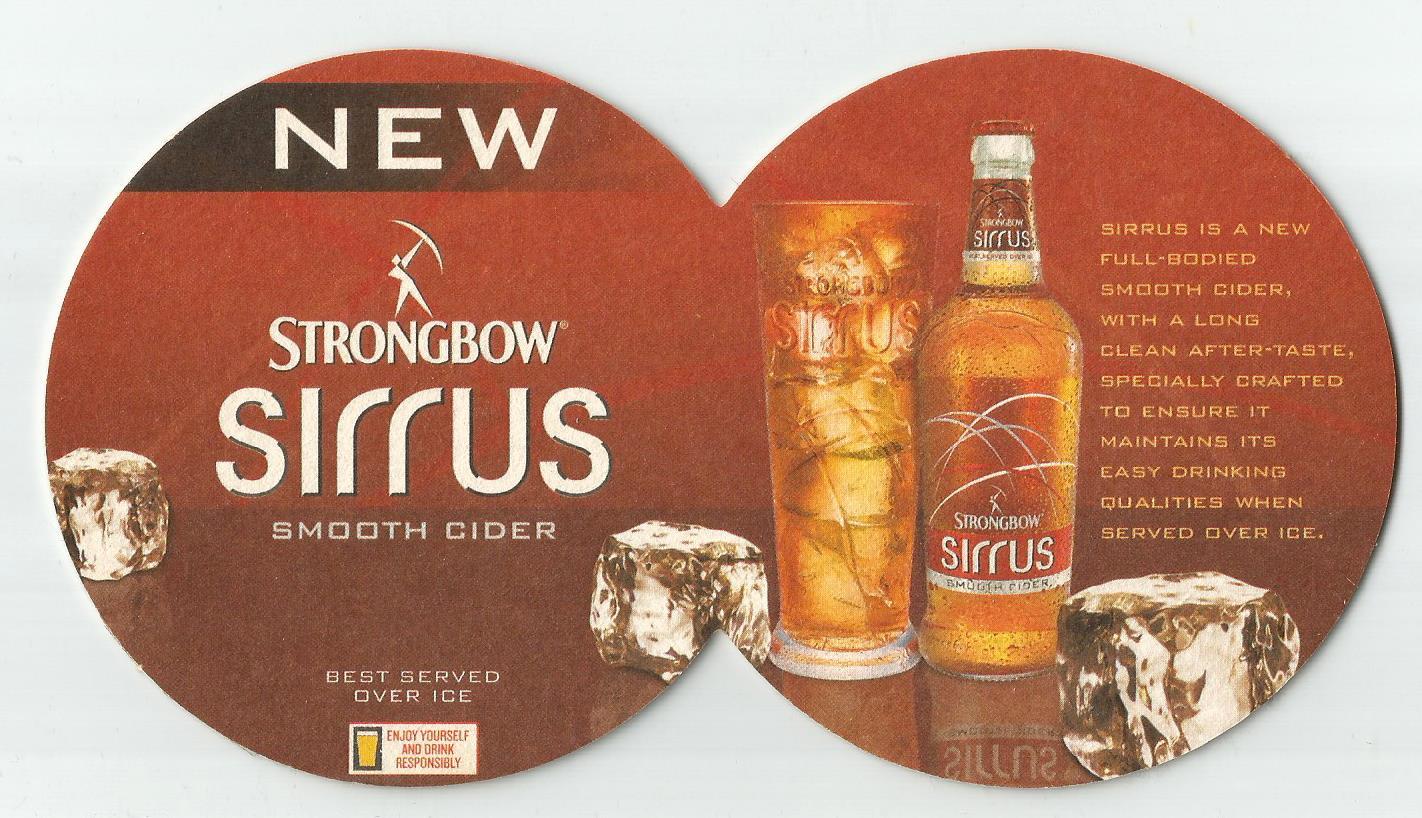 16 Strongbow Sirrus Smooth Cider Beer Coasters | eBay