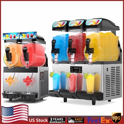 1/2/3 Tank Commercial Slushie Machine Margarita Slush Maker Frozen ...