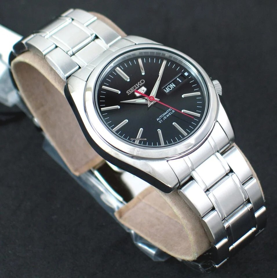 Seiko 5 Automatic Black Dial Stainless Steel Men’s Watch SNKL45K1 RRP£ ...