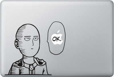 One Punch Man Saitama face OK - Apple Macbook Laptop, iPad, Vinyl Decal ...