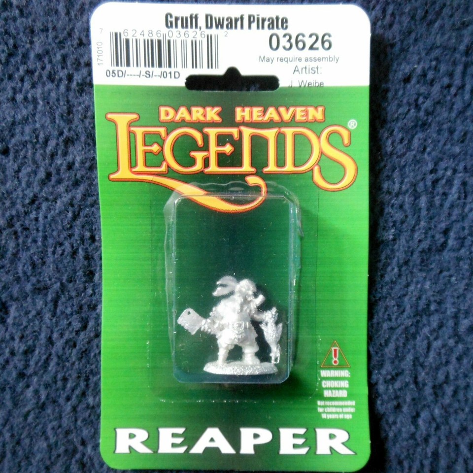Reaper Dark Heaven Legends 03626 Gruff Grimecleaner Dwarf Pirate Cook ...