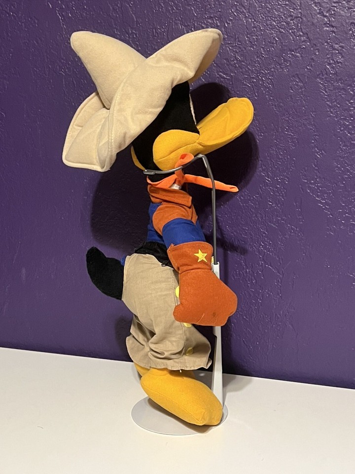 Daffy Duck Plush Cowboy Looney Tunes Back in Action 2003 Rare Large 18 ...