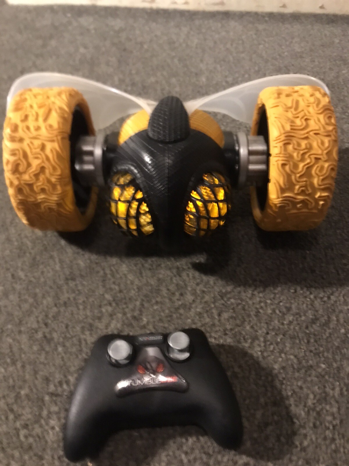 RC Remote Control New Bright Tumble Bee Crazy Stunts Car Flip & Spin ...