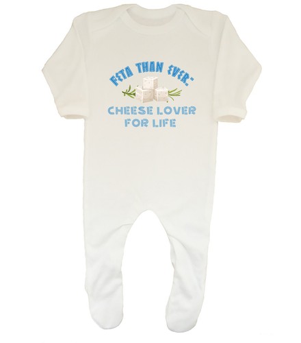 Feta Cheese Baby Grow Sleepsuit Feta Than Ever Cheese Lover for Life ...