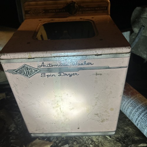 VINTAGE WOLVERINE PINK TIN LITHO TOY AUTOMATIC WASHER / SPIN DRYER | eBay