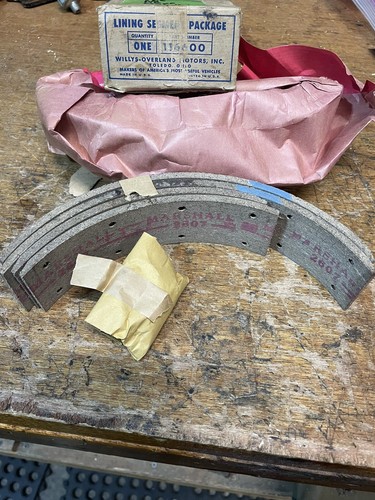 Willys MB Ford GPW CJ2A CJ3A CJ3B CJ5 M38 M38A1 Army Jeep Brake Lining ...