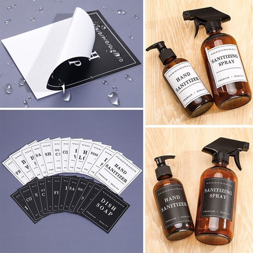 PVC Soap Dispenser Sticker Dish Soap Label Storage label Bottle ...