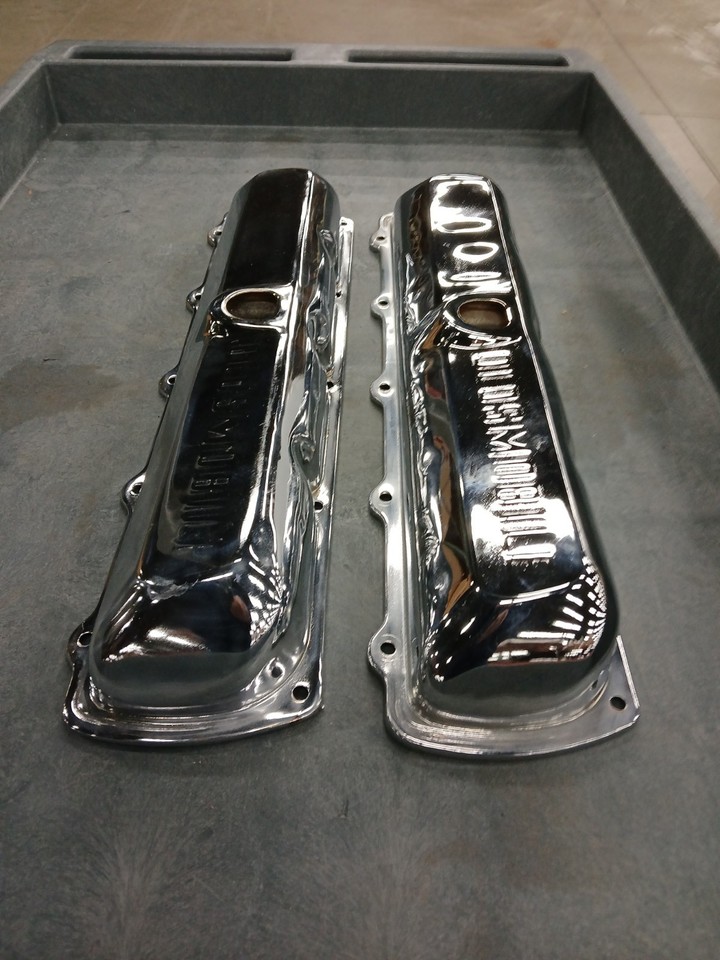 OEM Olds Oldsmobile Chrome Embossed Valve Covers | eBay