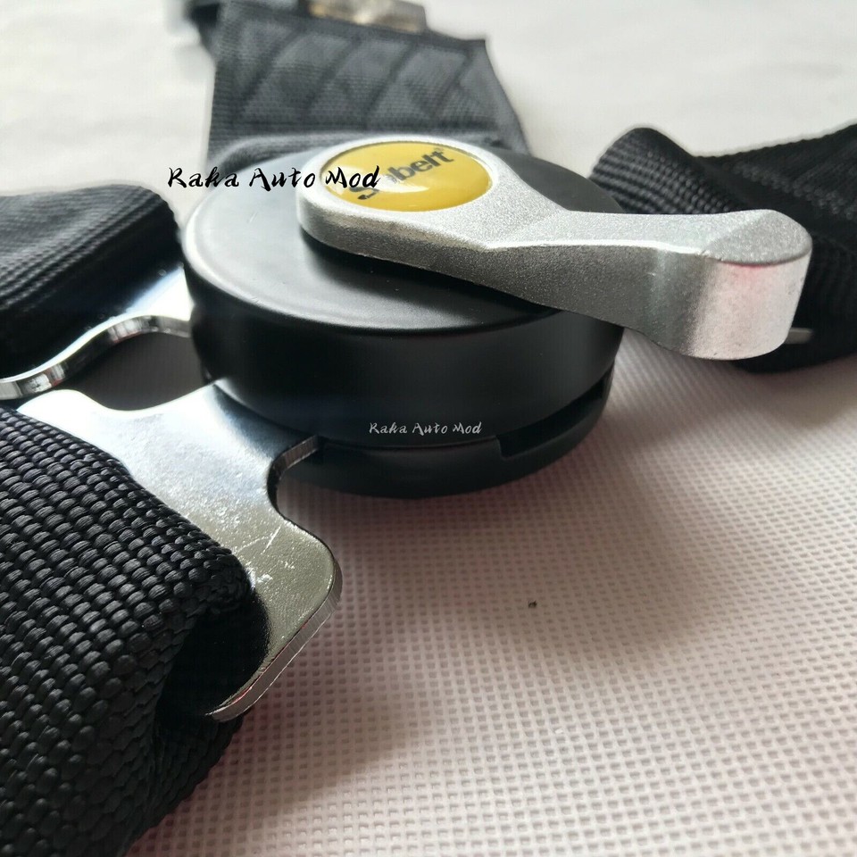Universal Black Sabelt 4 Point Camlock Quick Release Racing Seat Belt ...
