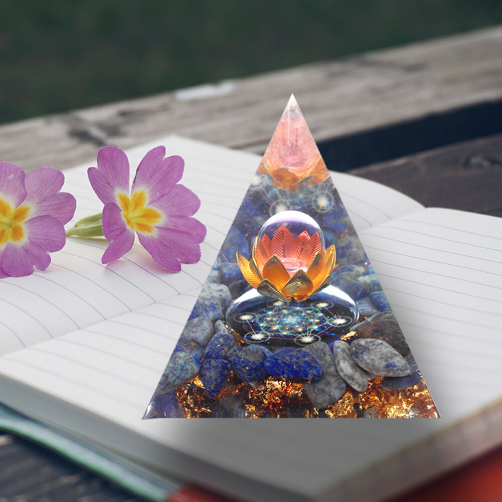 5cm Pyramid Flower of Heal Chakra Crystal Stone Energy Stone | eBay