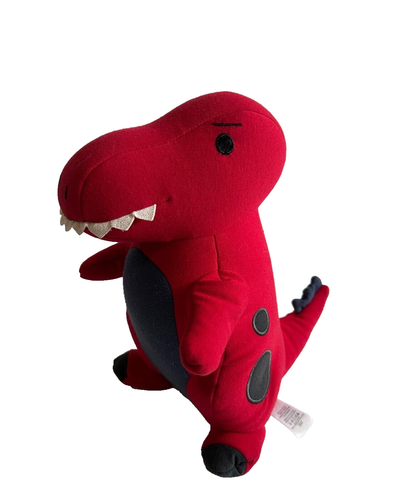 Yogibo Red Gray Dinosaur Dino Plush Stuffed Animal Microbead Toy Kids ...