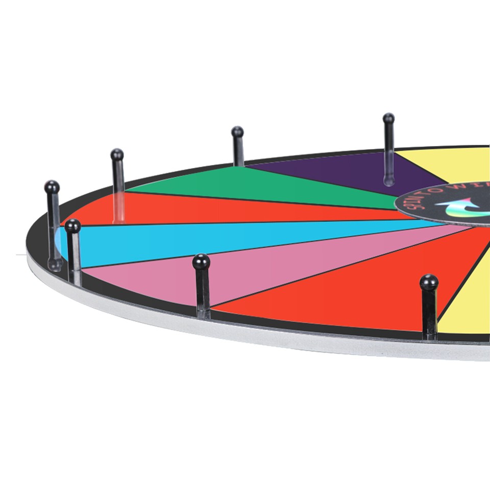 24Inch Prize Wheel 14 Slots Color Spinning Wheel w/Adjustable Tripod ...