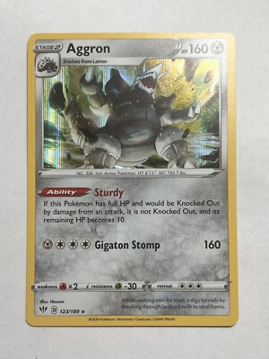 Aggron 123/189 ERROR HOLO BLEED Darkness Ablaze Pokemon TCG Card NM/M ...