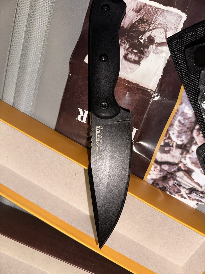 KA-BAR Becker BK18 Short Harpoon Fixed Blade Knife Black Harpoon Point ...