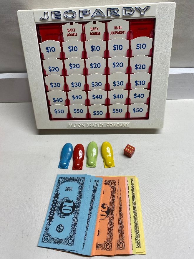 Jeopardy Board Game ~Vintage 1964 ~ Milton Bradley ~ 3rd Edition ...