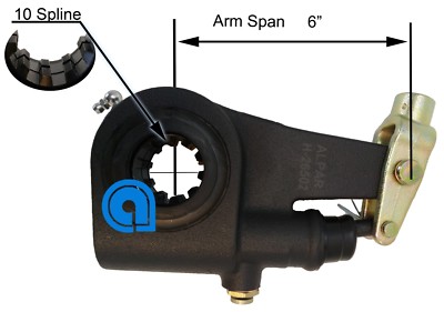 H-26502 10 Spline 6" Automatic Slack Adjuster Ref R801042 Meritor type ...