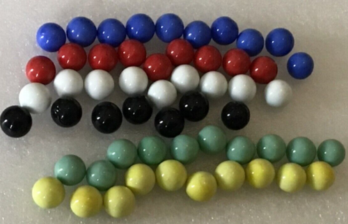 Lot of 54 Solid color Marbles. Used | eBay