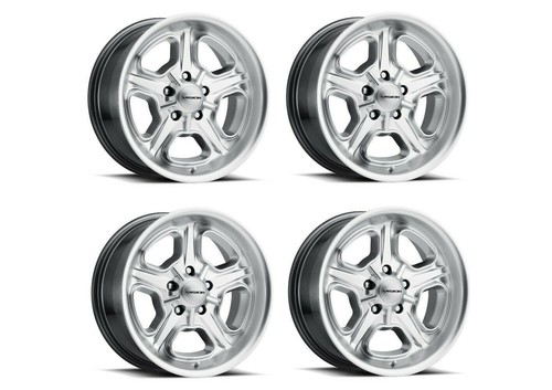 Set 4 15" Vision Muscle 147 Daytona Hyper Silver Wheels 15x7 5x4.75 ...