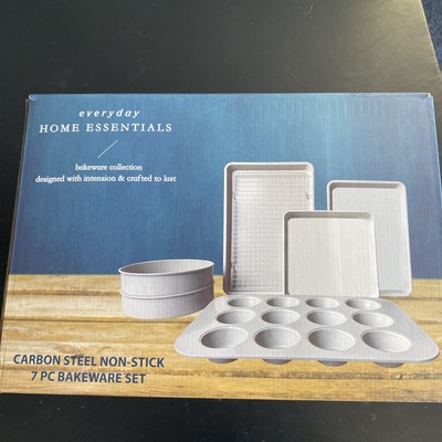 New Everyday Home Essentials 7-Piece Non-Stick Beige Baking Pan Set | eBay