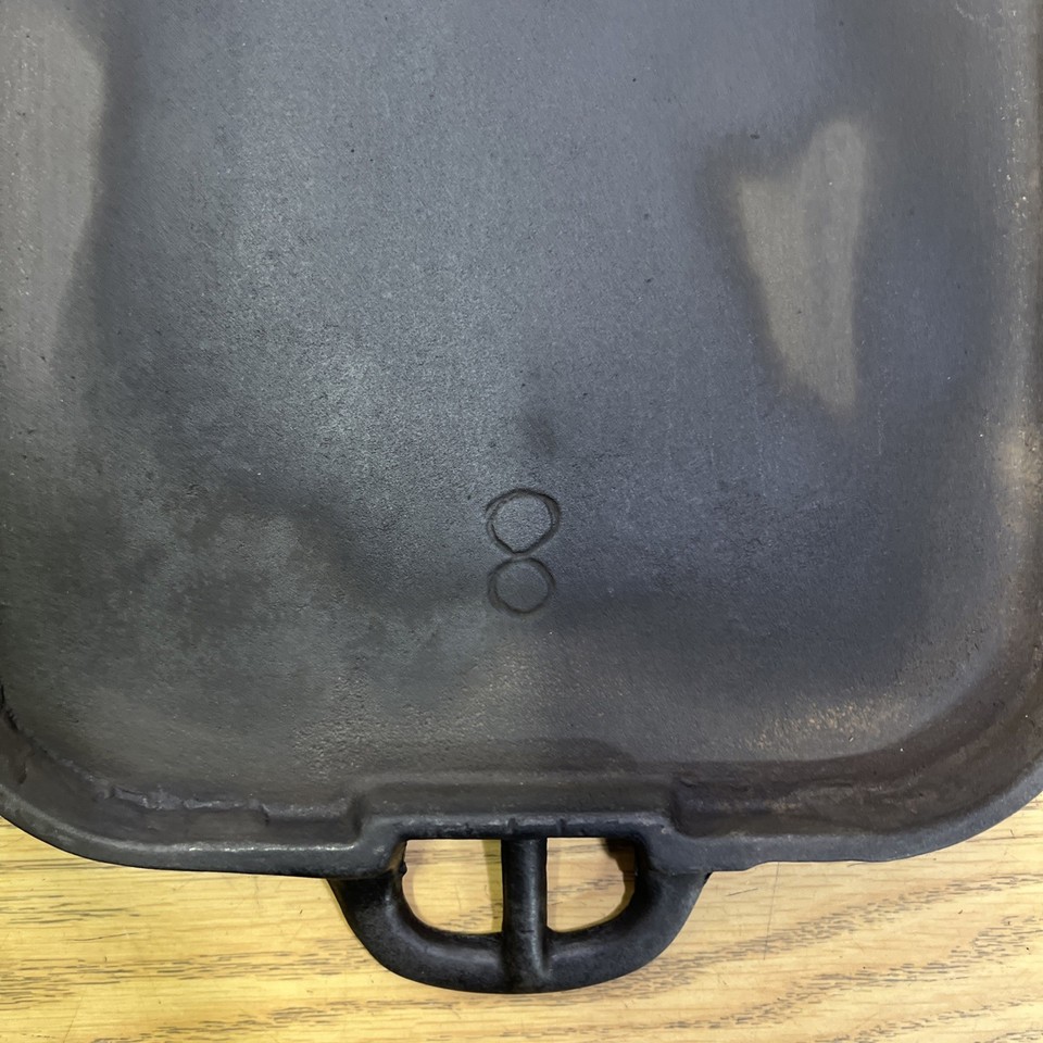 Antique HTF Wapak 8 Cast Iron Long Griddle With ERIE ghost Mark ...