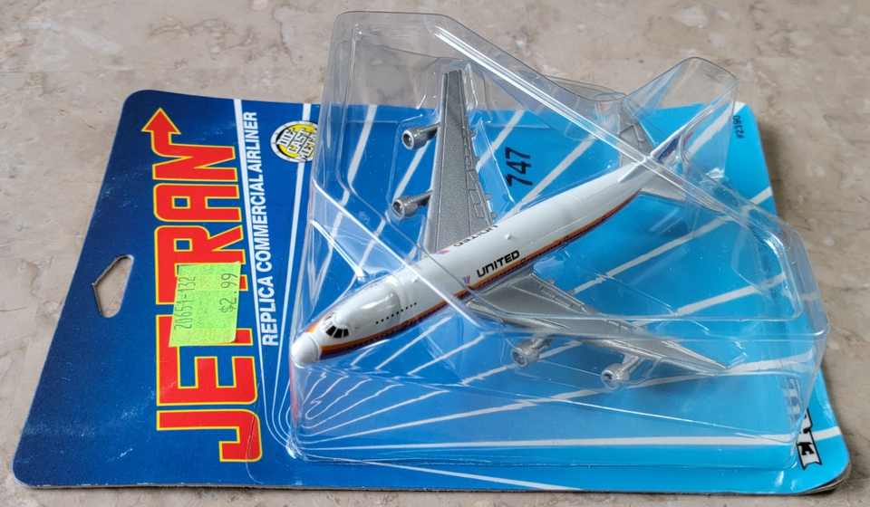 VINTAGE NEW 1987 ERTL JET TRAN DIECAST UNITED AIRLINES BOEING 747 ...