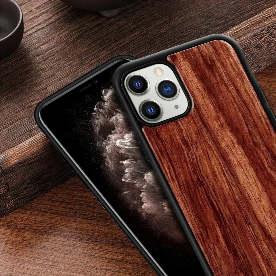 Wooden case for iPhone 16 15 14 13 12 Mini Plus Pro Max wood cell phone ...