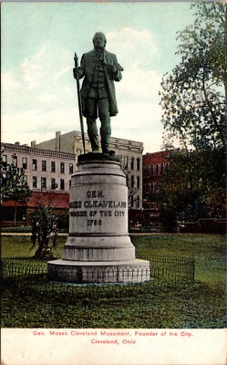 Moses Cleaveland Monument Founder City Cleveland Ohio Divided Back ...