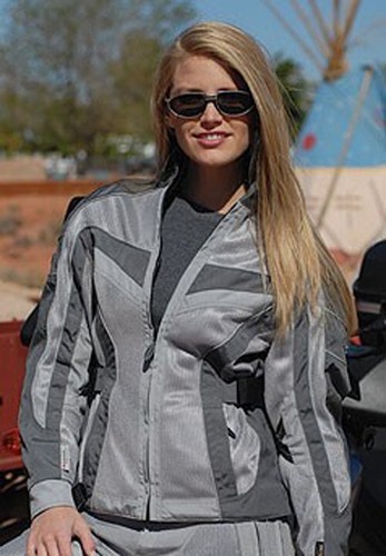 Olympia Moto Sports Women's Airglide 3 Mesh Tech Jacket Silver size ...