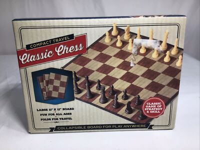 Classic Chess Compact Travel Game 11”X11” Collapsible Board | eBay