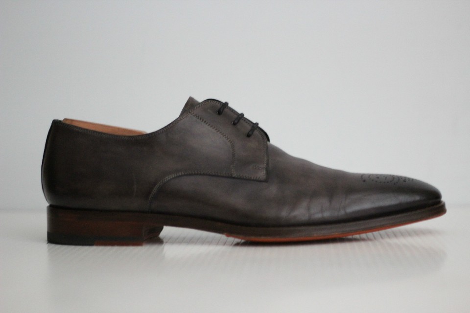 Magnanni 'Gerardo' Medallion Toe Derby - Grey - Size 9.5 M - 18199 (C55 ...
