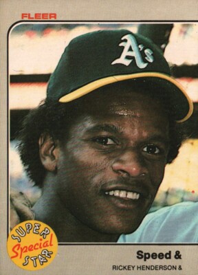 1983 Fleer Baseball #646 - Speed & Power (Rickey Henderson) SSS 83-1270 ...