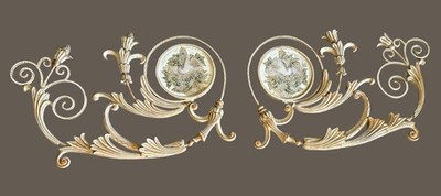 VNTG Hollywood Regency Ornate Scrollwork Bird Medallion Resin Wall ...