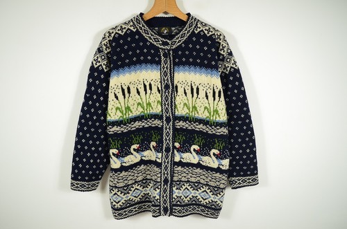 TAMME TALU _ WOMEN'S WOOL BUTTON CARDIGAN JUMPER UNIQUE SWANN KNITWEAR ...