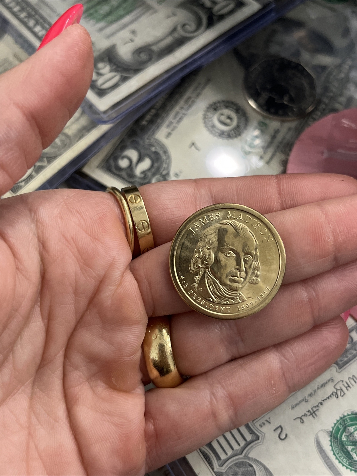 2007 D $1 James Madison Dollar Coin Nearly Flawless Doubled Edge ...