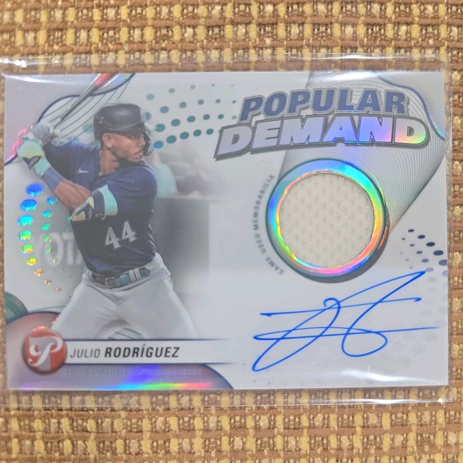 2024 Topps Pristine Popular Demand Patch Auto Julio Rodriguez Seattle ...
