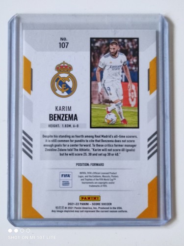 Benzema Real Madrid gold /10 jersey number FIFA SCORE Golden Ball ...