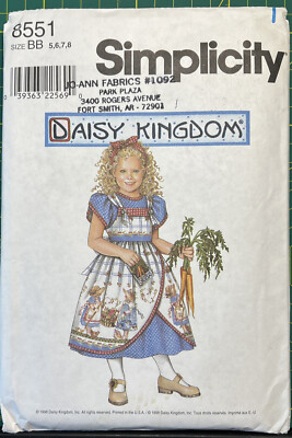 Simplicity Daisy Kingdom Child's Dress Pullover Pinafore Pattern 8551 ...