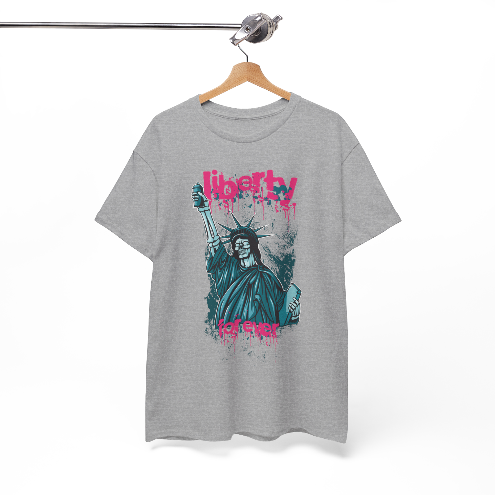 Ghost Liberty Forever T-Shirt | Tagger Spray Paint Graphic | Retro ...