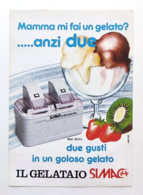 Advertising Ice Cream Simac Machine Ice Cream Two tastes Advertising ...