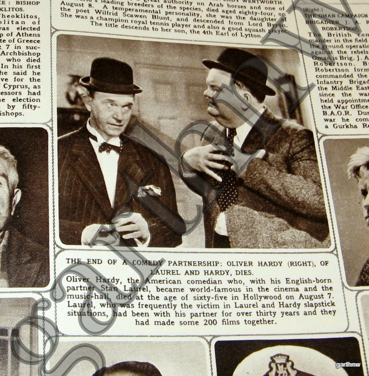Oliver Hardy Death