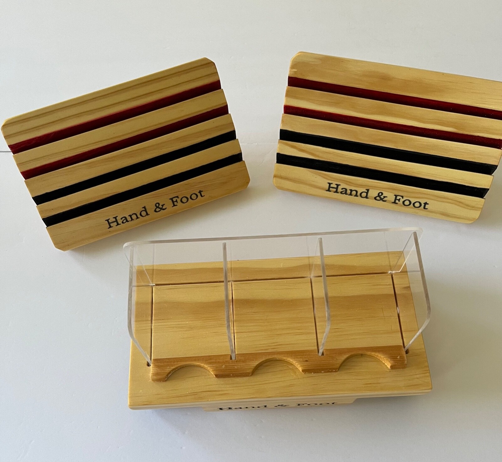 Hand and Foot card set: card trolley on wheels, book/canasta holders ...