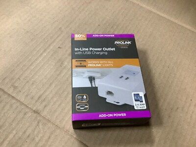 PROLINK In-Line Power Outlet with USB Charging Add On Power | eBay