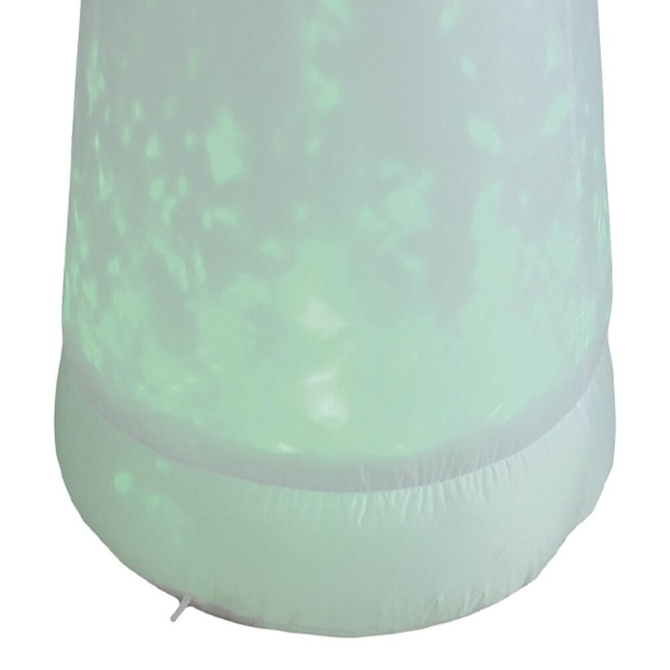 7' Lighted Inflatable Alien UFO w/ Inferno LED Tractor Beam Yard ...