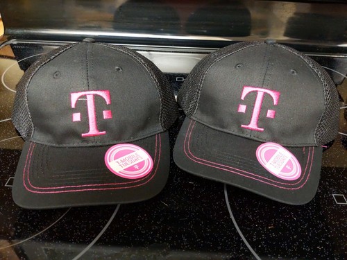 Lot of 2! T-Mobile Tuesdays Baseball Cap Hat Black & Pink with Mesh ...